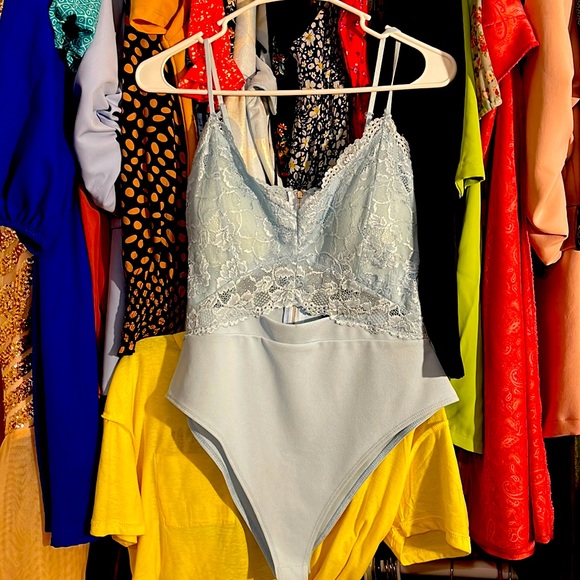 Tops | Baby Blue Bodysuit | Poshmark